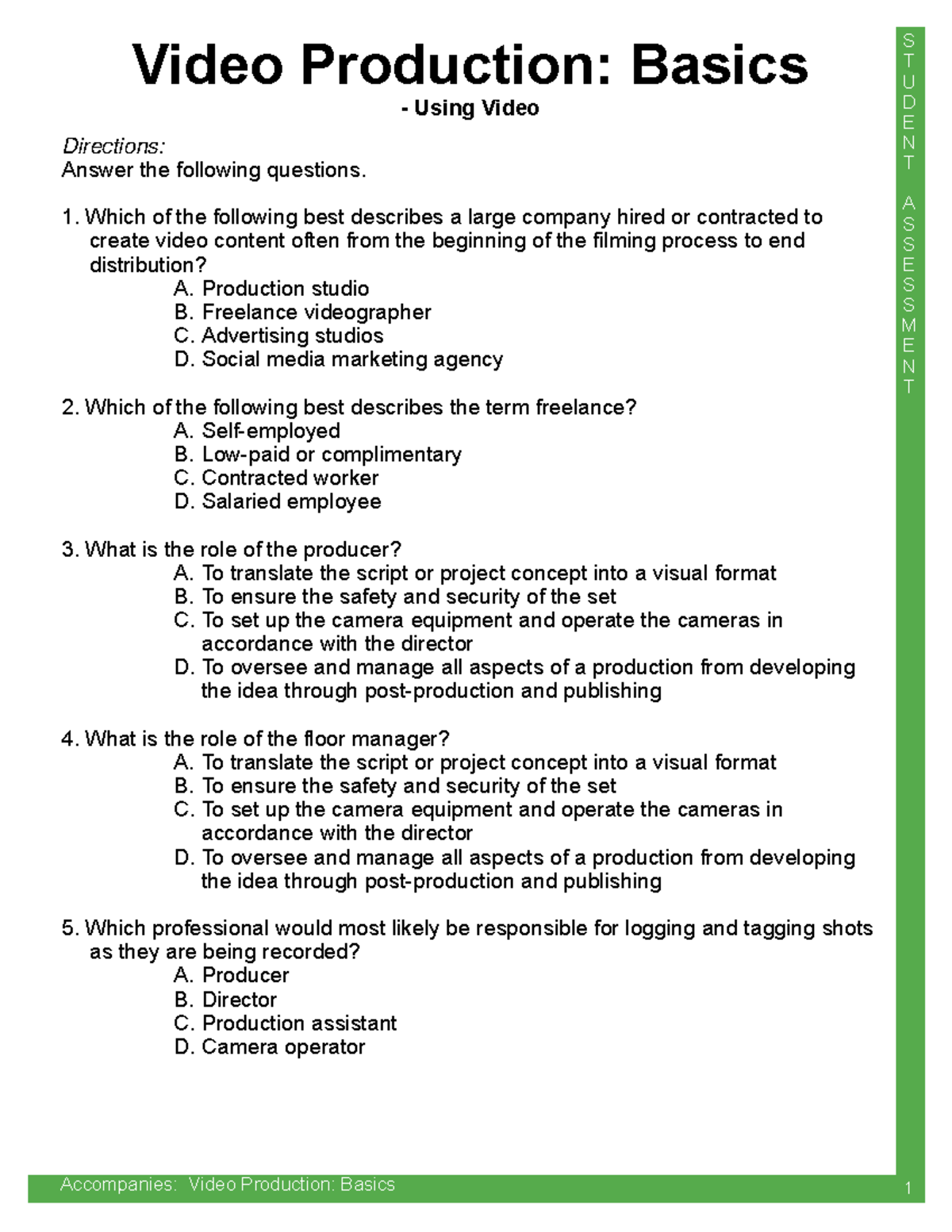 Assessments merged (2) - T U D E N T A S S E S S M E N T Video ...