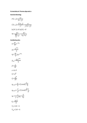 Oefententamen Thermodynamica - Voorbeeldtentamenvragen Thermodynamica ...