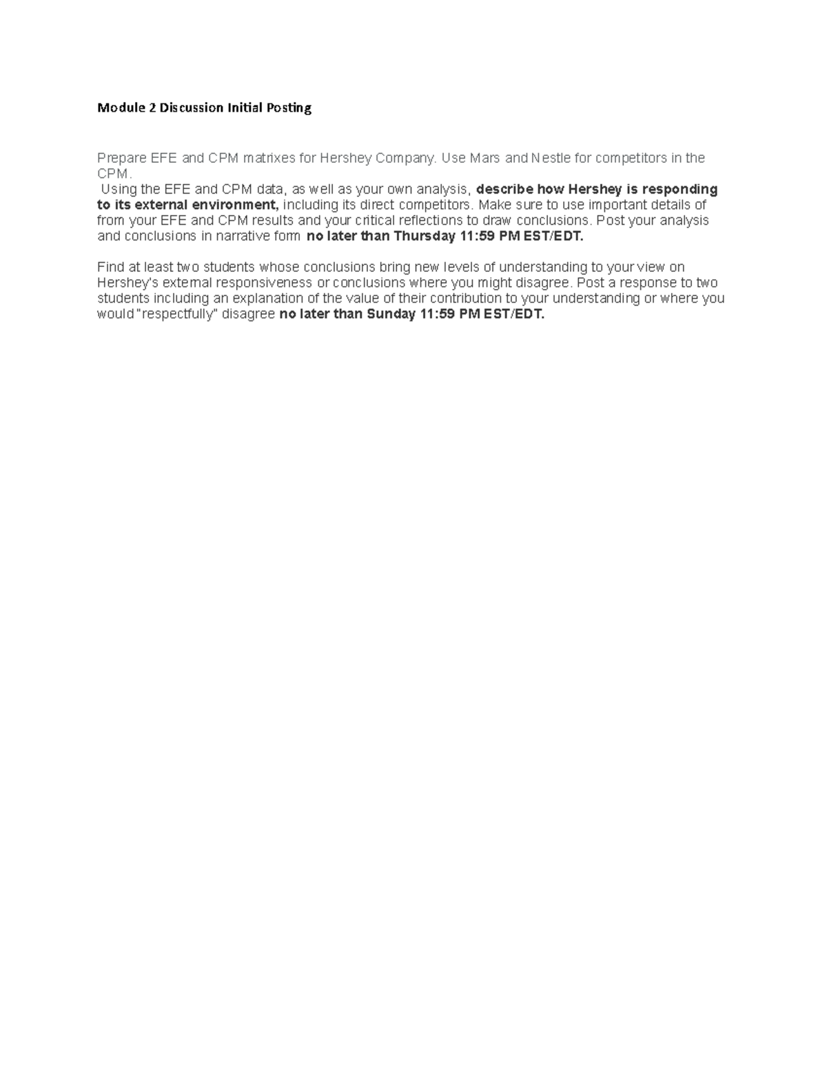 Module 2 Discussion Initial Posting - Module 2 Discussion Initial ...