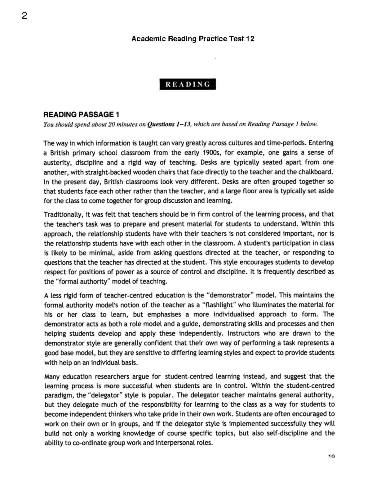 Ielts academic reading practice test 12 pdf - English language and ...