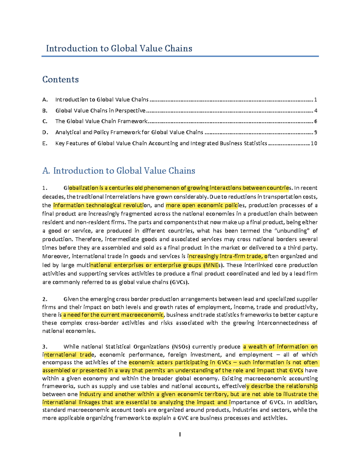 Introduction to Global Value Chains - Introduction to Global Value Chains Contents A ...