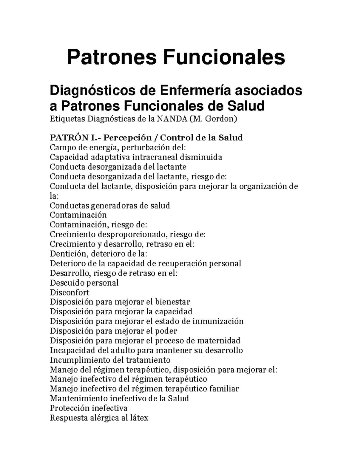 142068 (patrones de gordon y diag nanda ) juana - Patrones Funcionales ...