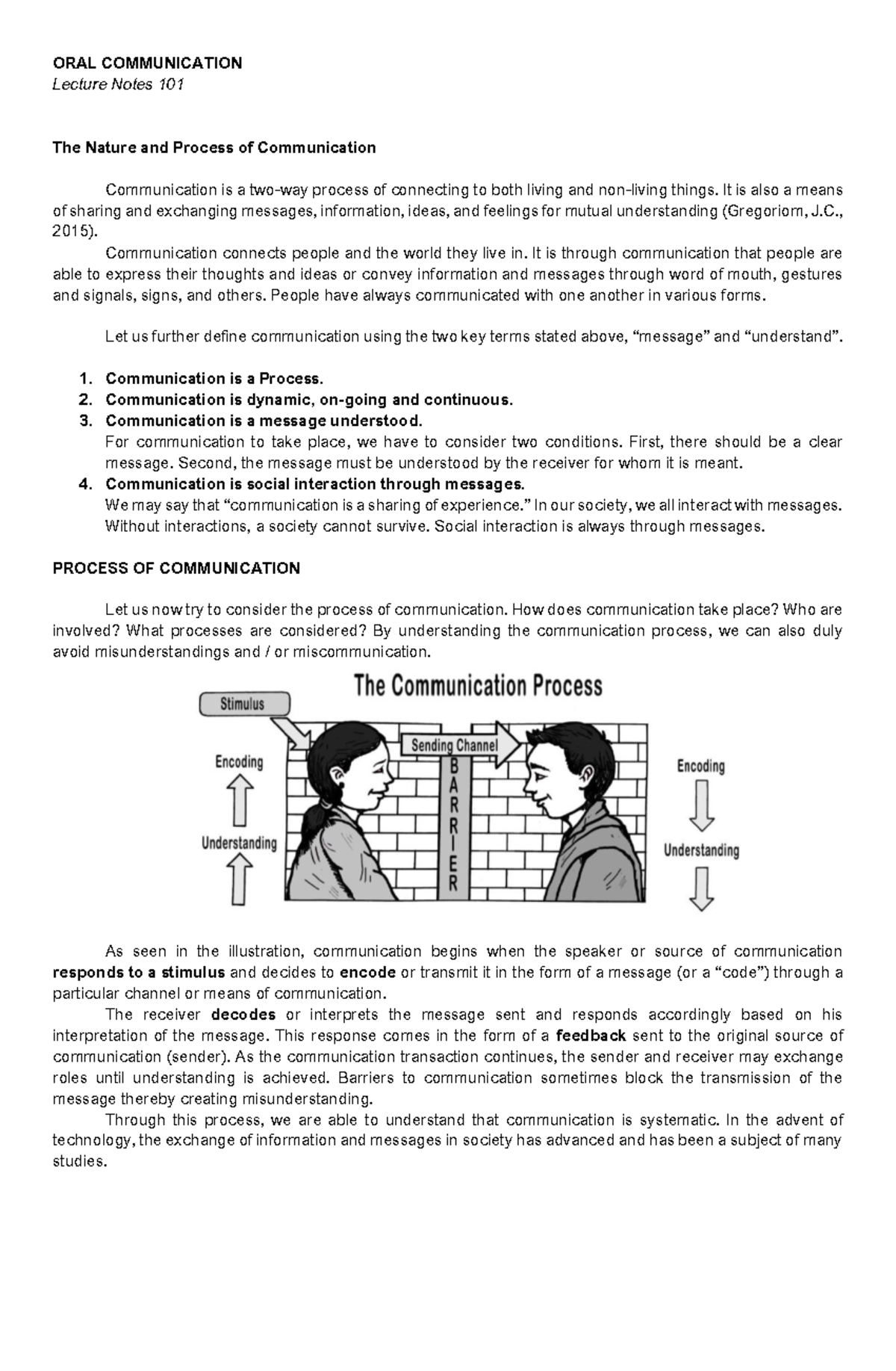 ORAL-COMM- Lectures - notes for oral communication - ORAL COMMUNICATION ...