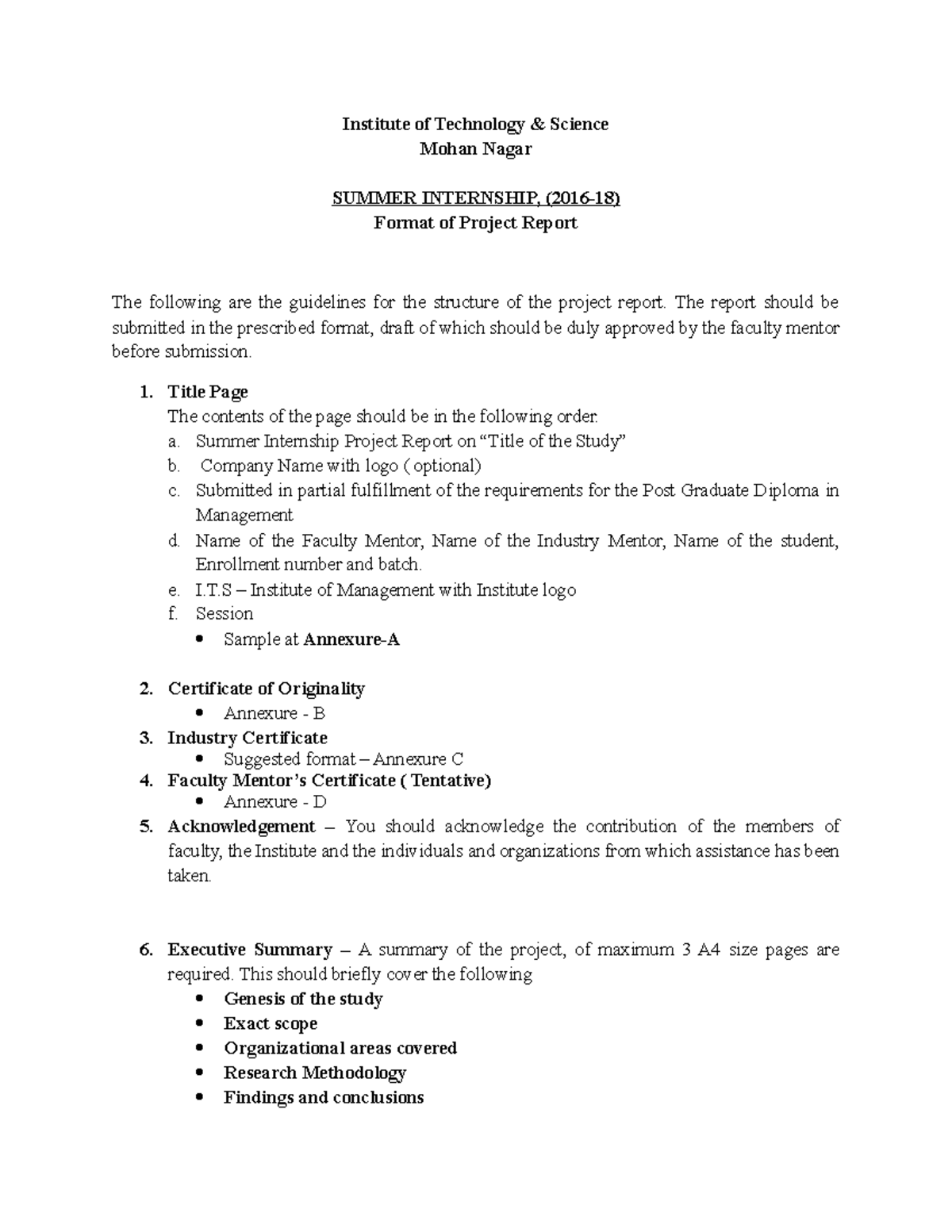 Project report format - Provide full pdf - Institute of Technology ...