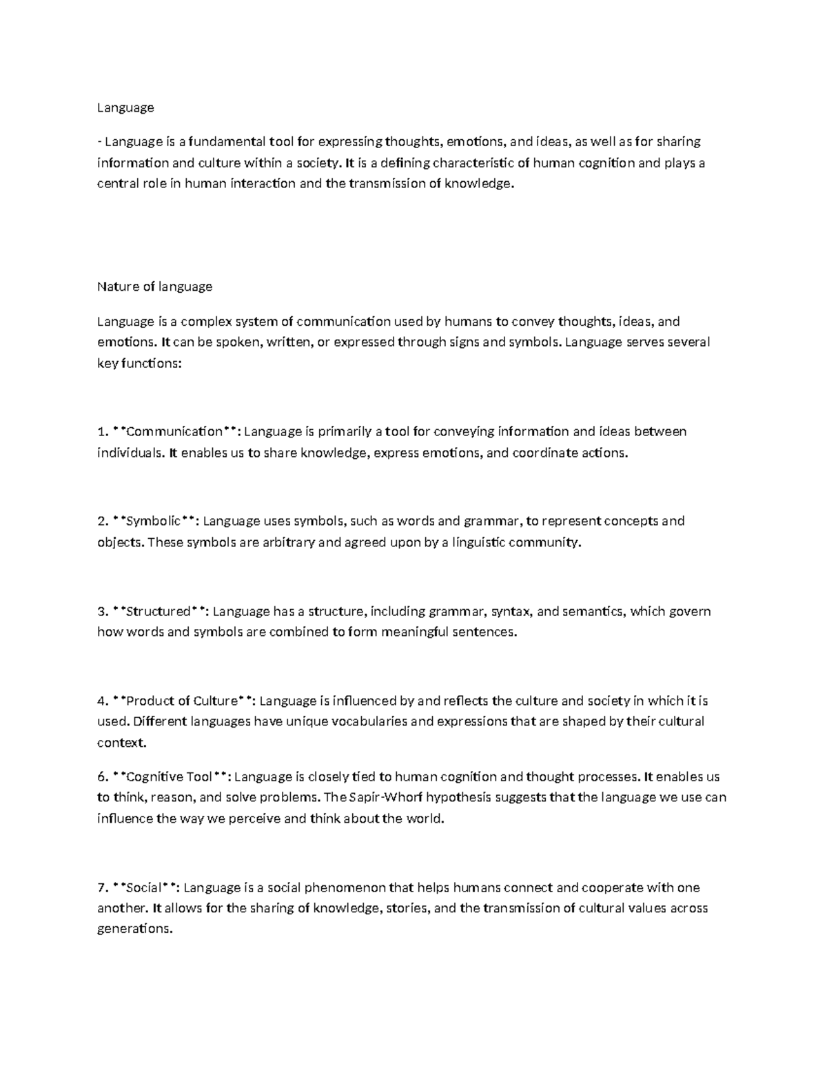 Scrapbook - Language Language is a fundamental tool for expressing ...