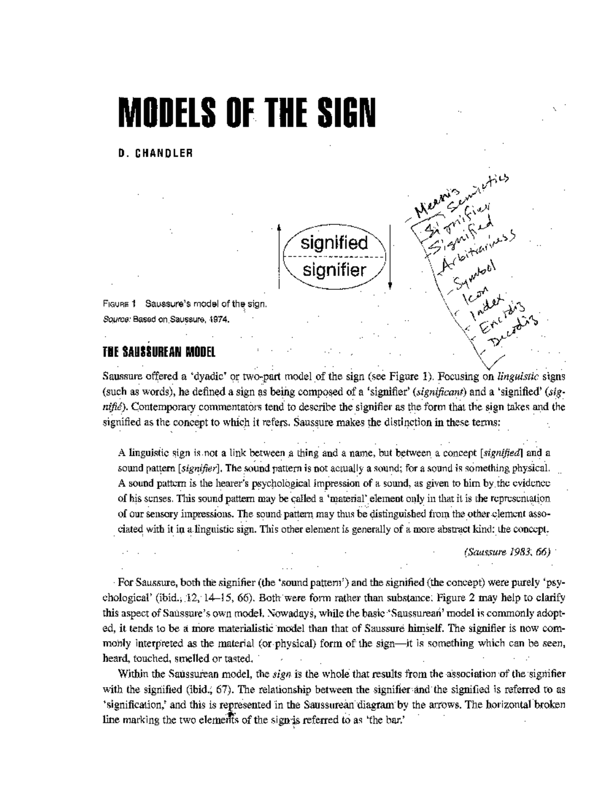 Chandler 2012 models of the sign - MODELS OF THE SIGN D. CHANDLER ...