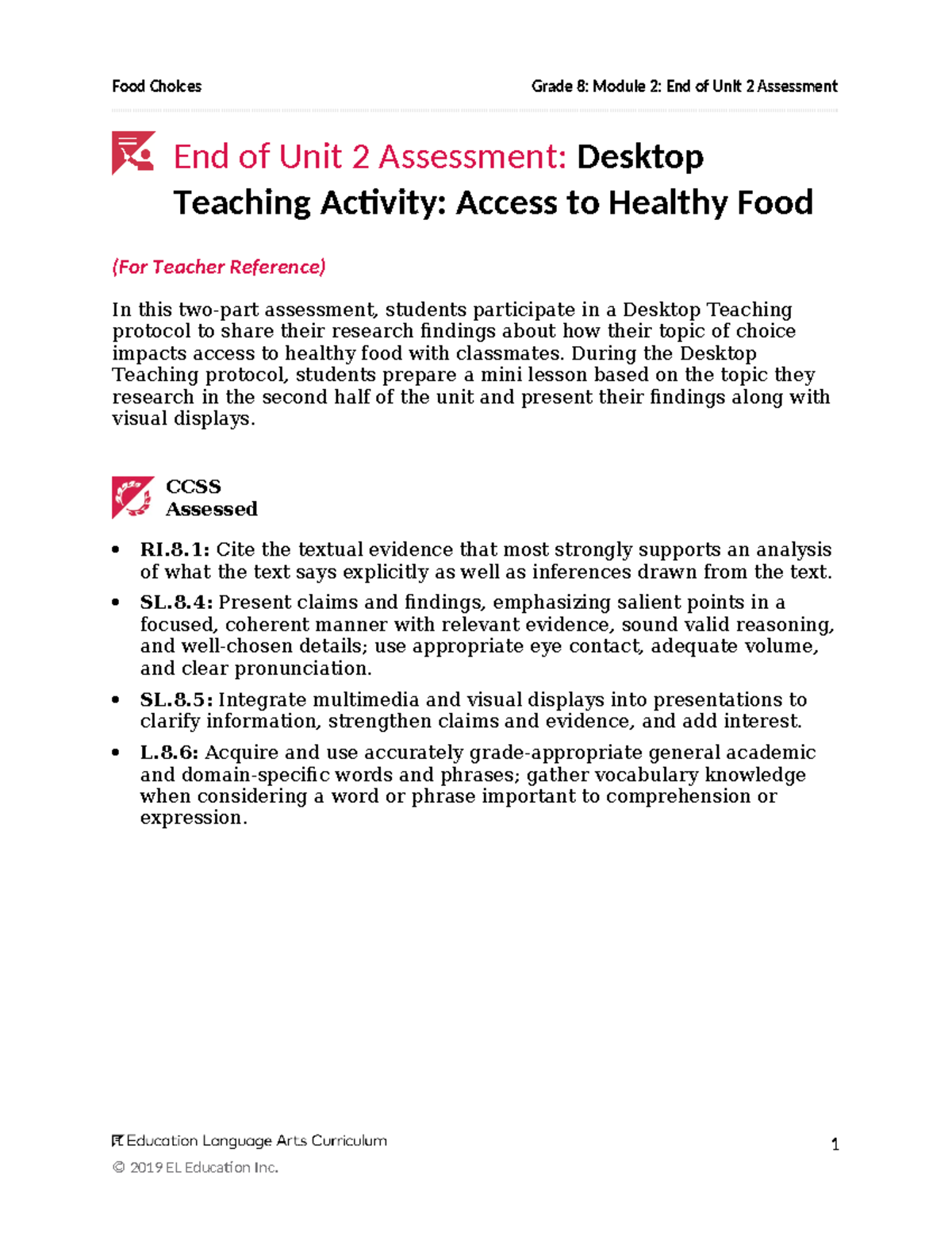 G8m2u2 modulelessons end-of-unit-2-assessment-0320 0 - End of Unit 2 ...