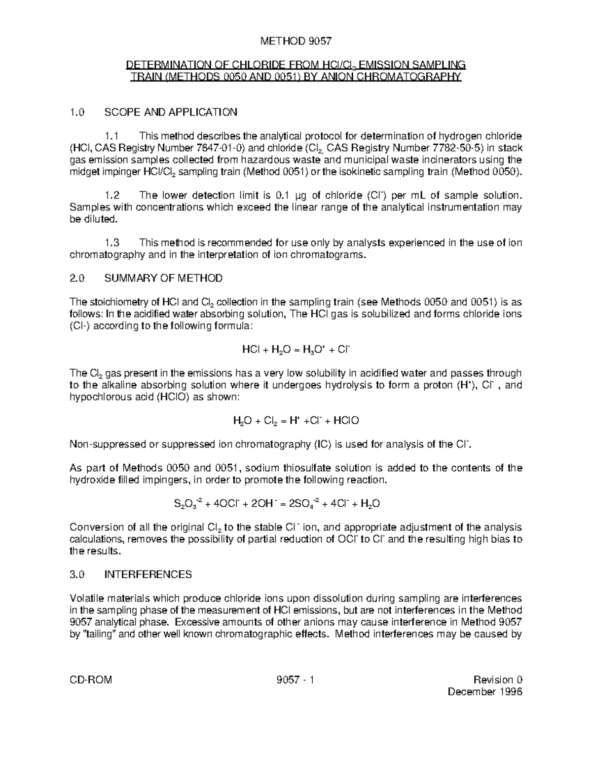 9057 - lab report - CD-ROM 9057 - 1 Revision 0 METHOD 9057 ...