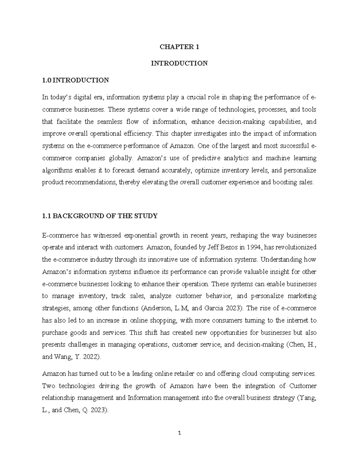 Project Chapter 1 - CHAPTER 1 INTRODUCTION 1 INTRODUCTION In today’s ...