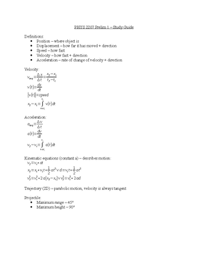 Physics GRE Comprehensive Notes - Cornell University - 1 Physics GRE ...