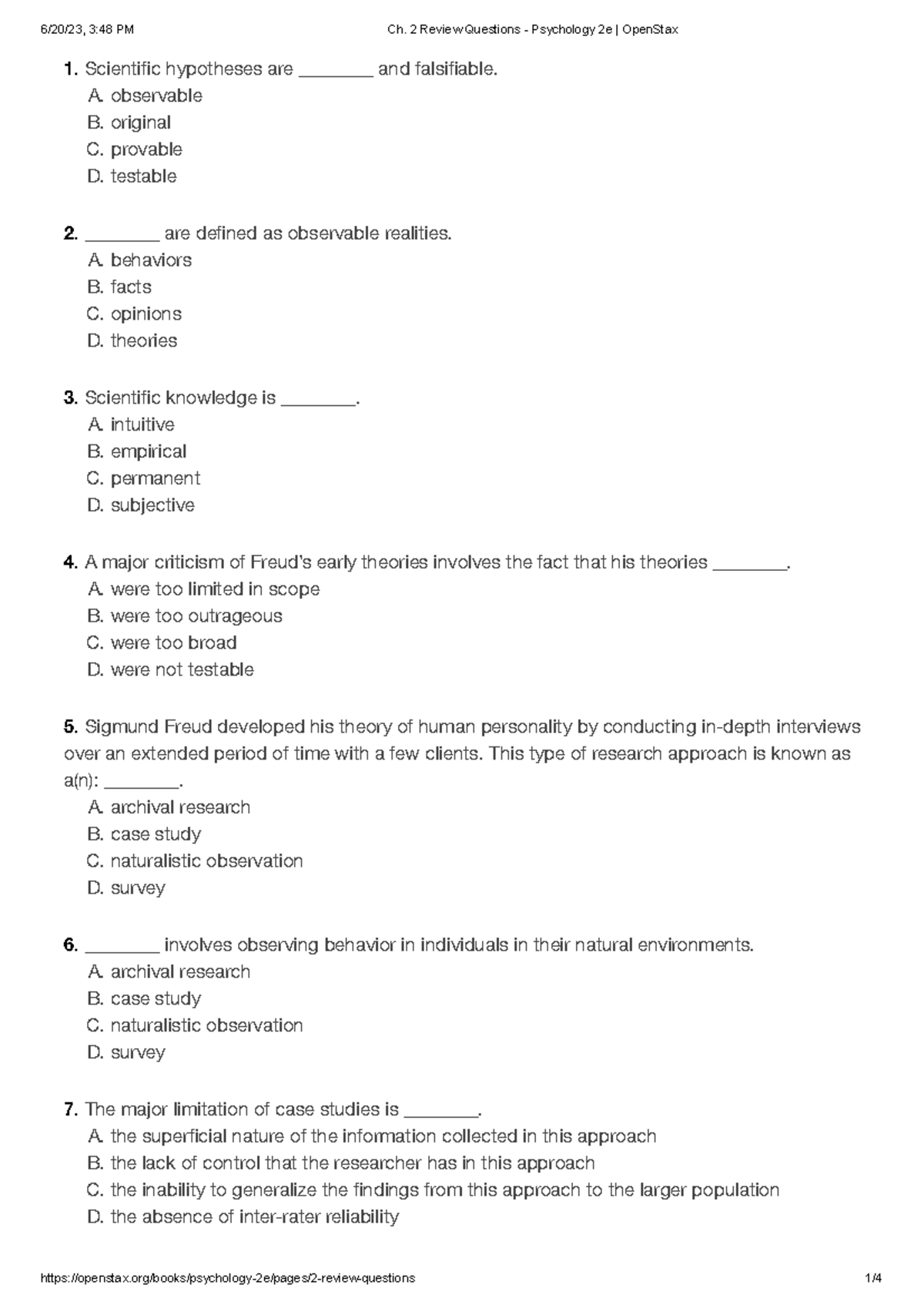 Ch. 2 Review Questions - Psychology 2e Open Stax - Scientific ...