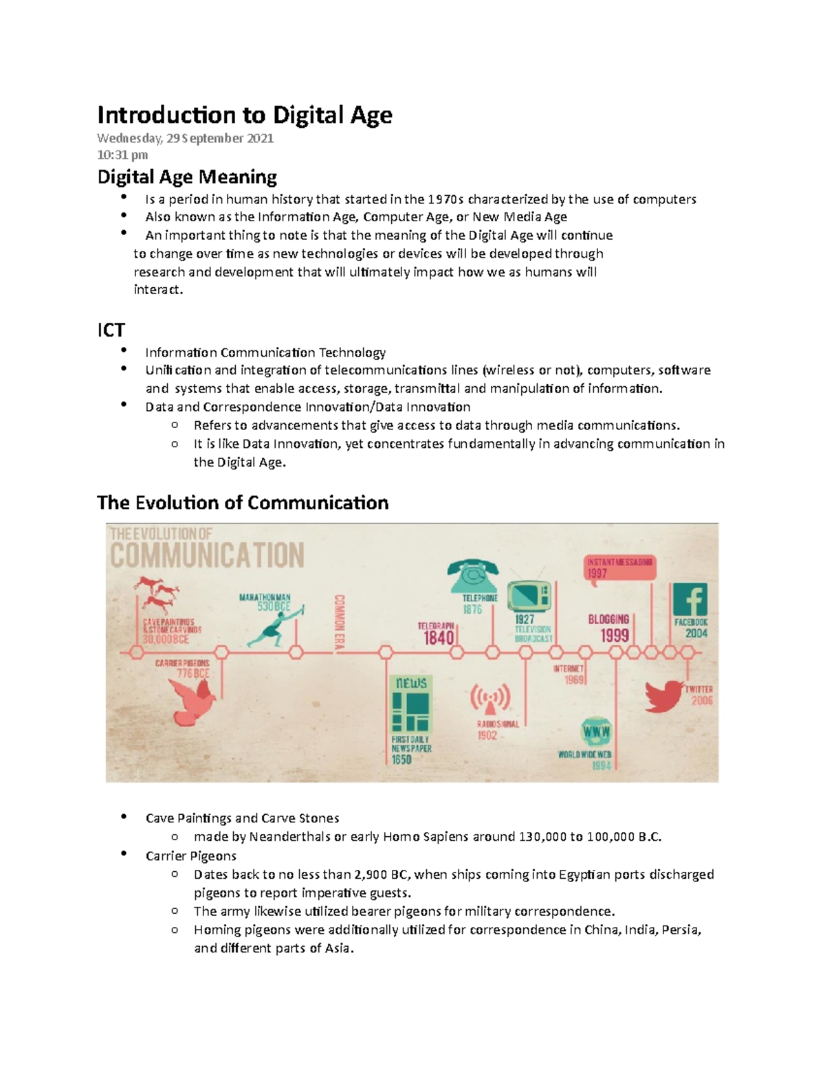 Lesson 1 Introduction to Digital Age - Introduction to Digital Age ...