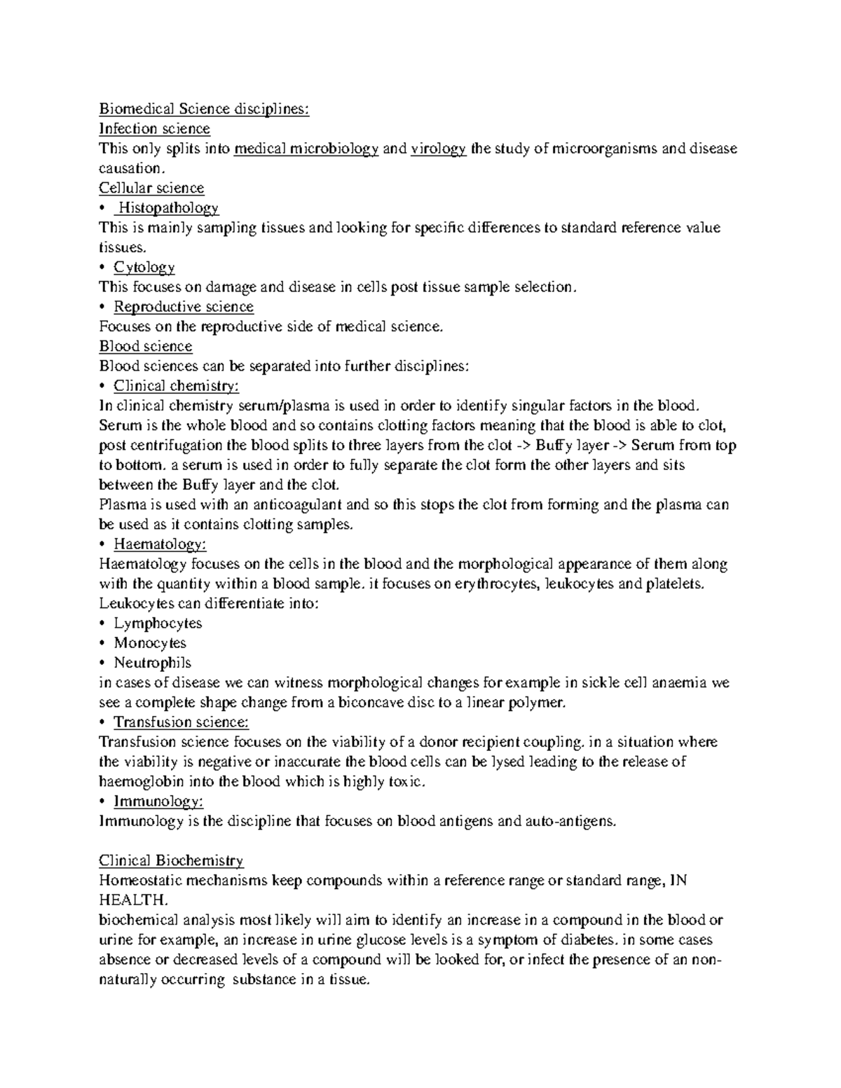 Biomedical Science Disciplines BY155 Biomedical Science Disciplines biomedical-science-disciplines-by155-biomedical-science-disciplines