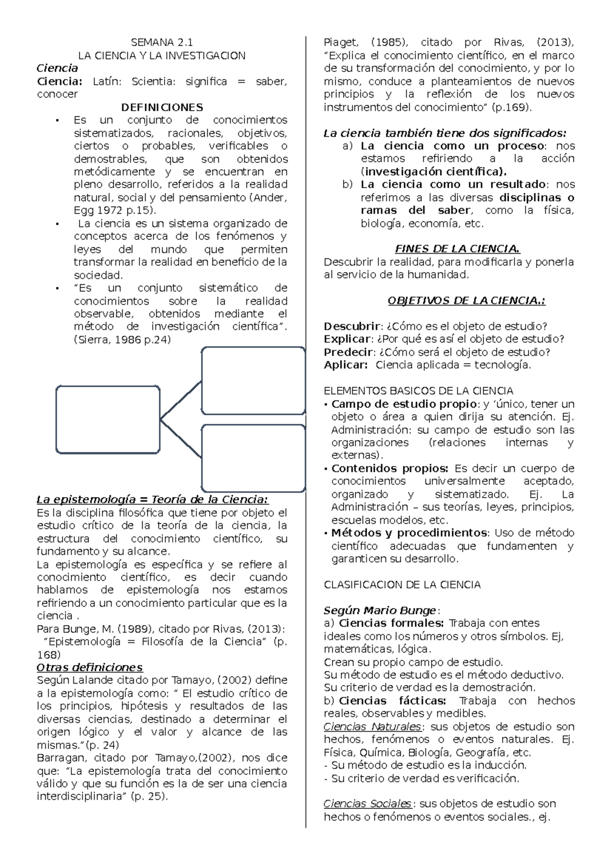Semana 2 la ciencia y la investigacion - SEMANA 2. LA CIENCIA Y LA ...