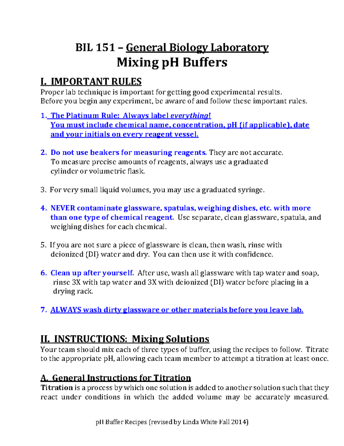 Lab 3 buffers ws - BIL 151 – General Biology Laboratory Mixing pH ...