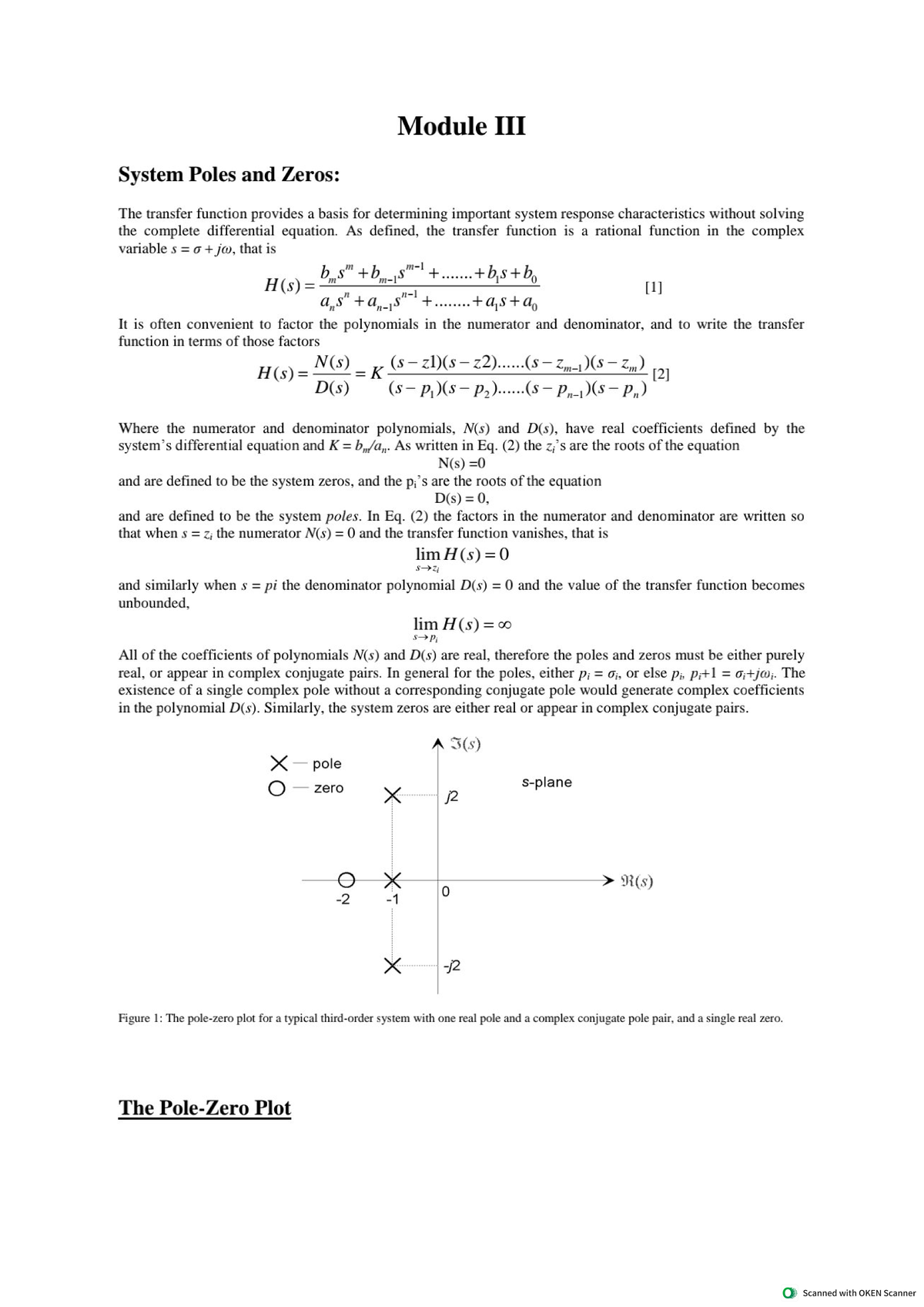 System Poles and Zeros - Electrical Engineering - Studocu
