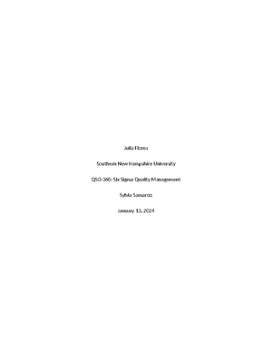 QSO-360 Module 5 Case Study - Julia Flores Southern New Hampshire ...