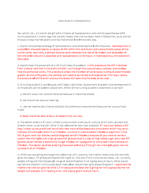 Ch 56 - Elsevier Case study ch 56 - Ignatavicius: Medical-Surgical ...