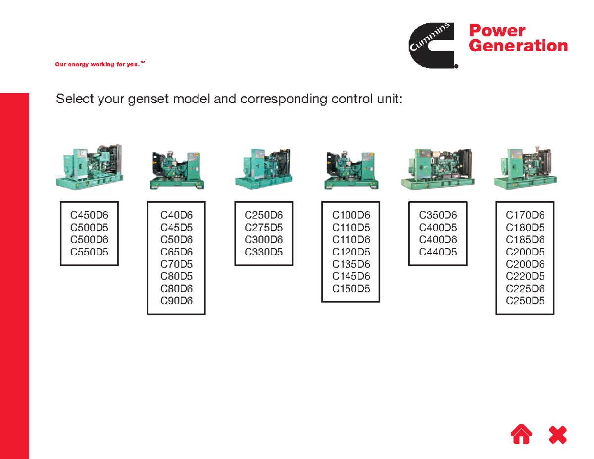 Index Page 002 002 Modelos Engl - Select your genset model and ...