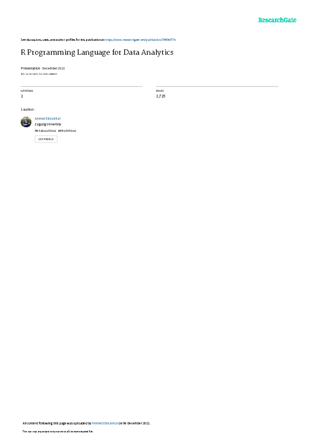 RProgramming Language-Workshop - See discussions, stats, and author ...