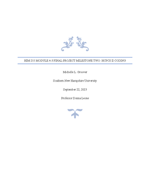 HIM215 Module 2 Notes - Chapter Two - International Classification of ...