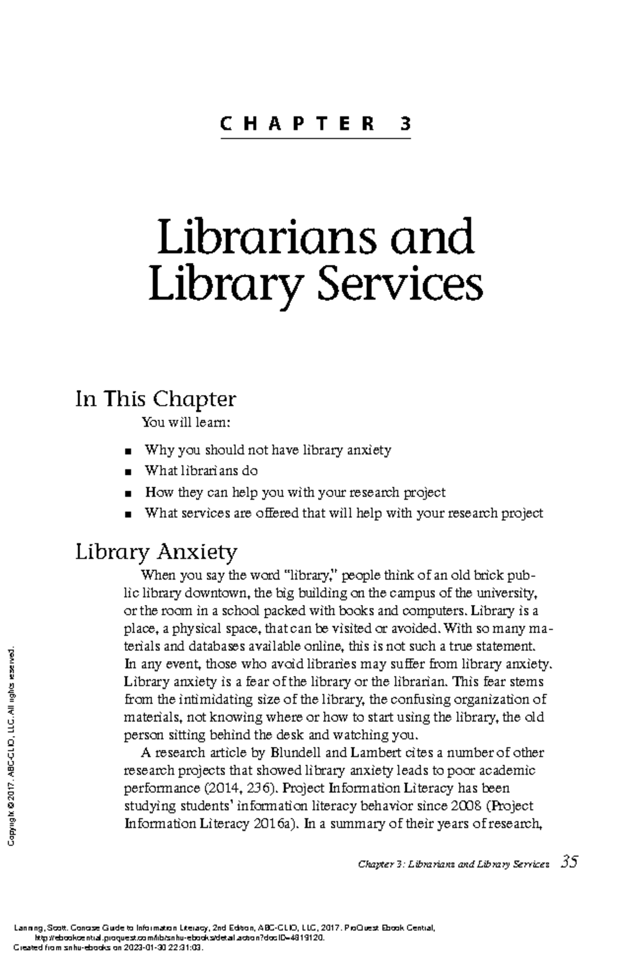 Concise Guide to Information Literacy 2nd Edition - ( Chapter 3 ...