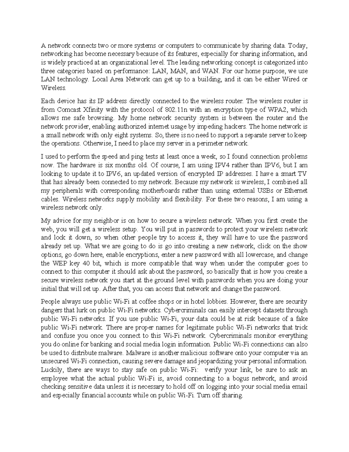 Networking Concepts - A network connects two or more systems or ...