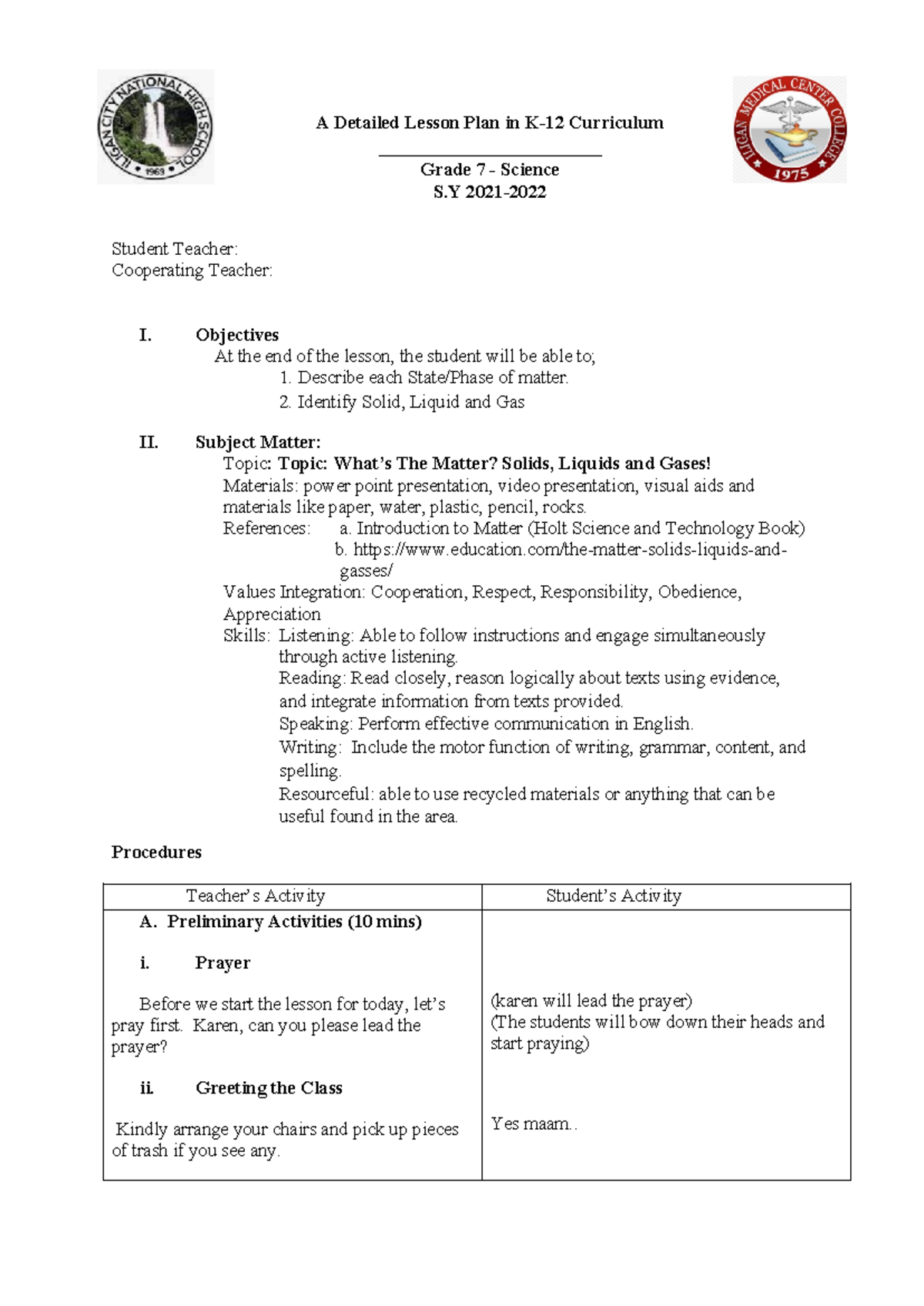 Dlp 2 - Detailed Lesson Plan for Practice Teach - A Detailed Lesson ...
