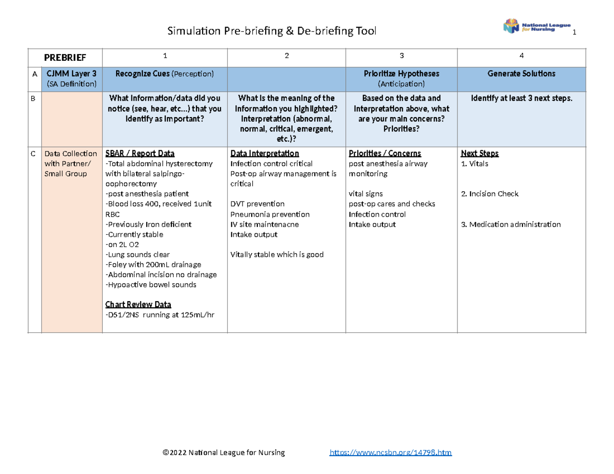 Sim1 - Sim1mdc4clinical - PREBRIEF 1 2 3 A CJMM Layer 3 (SA Deûnion ...