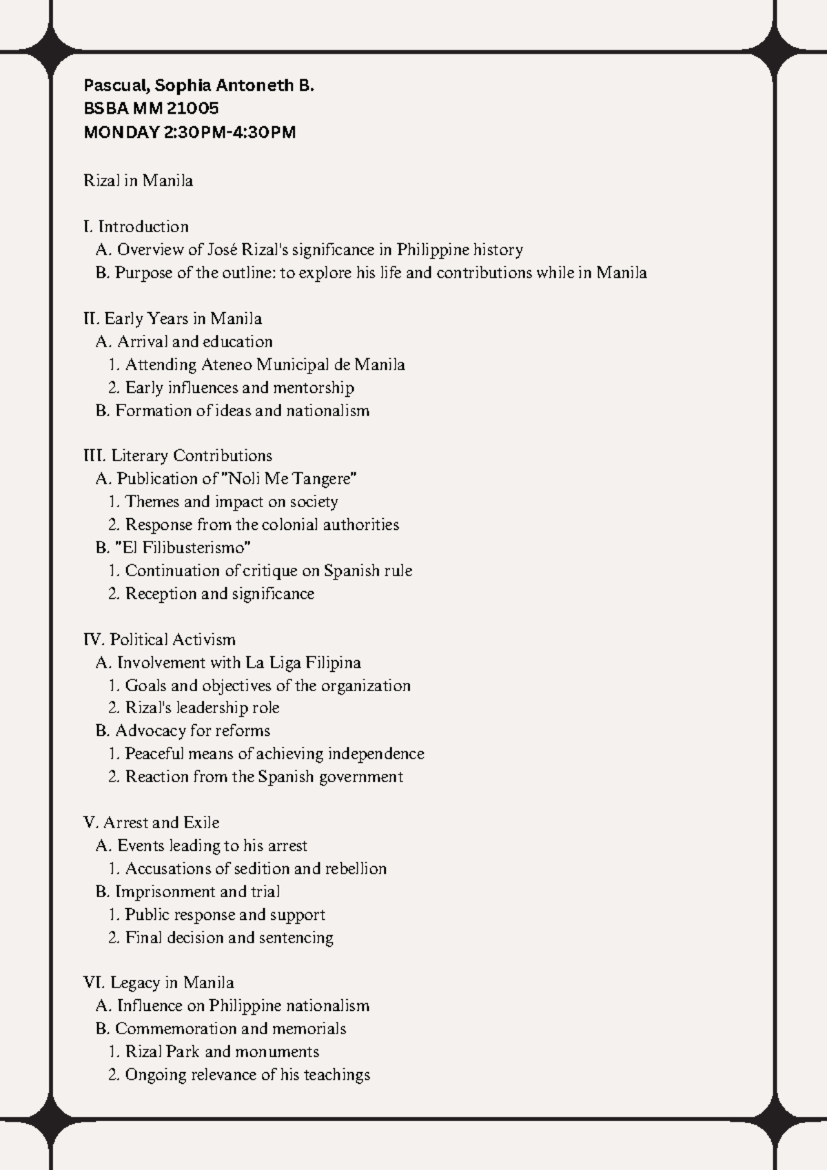 Rizal - Introduction A. Overview of José Rizal's significance in ...