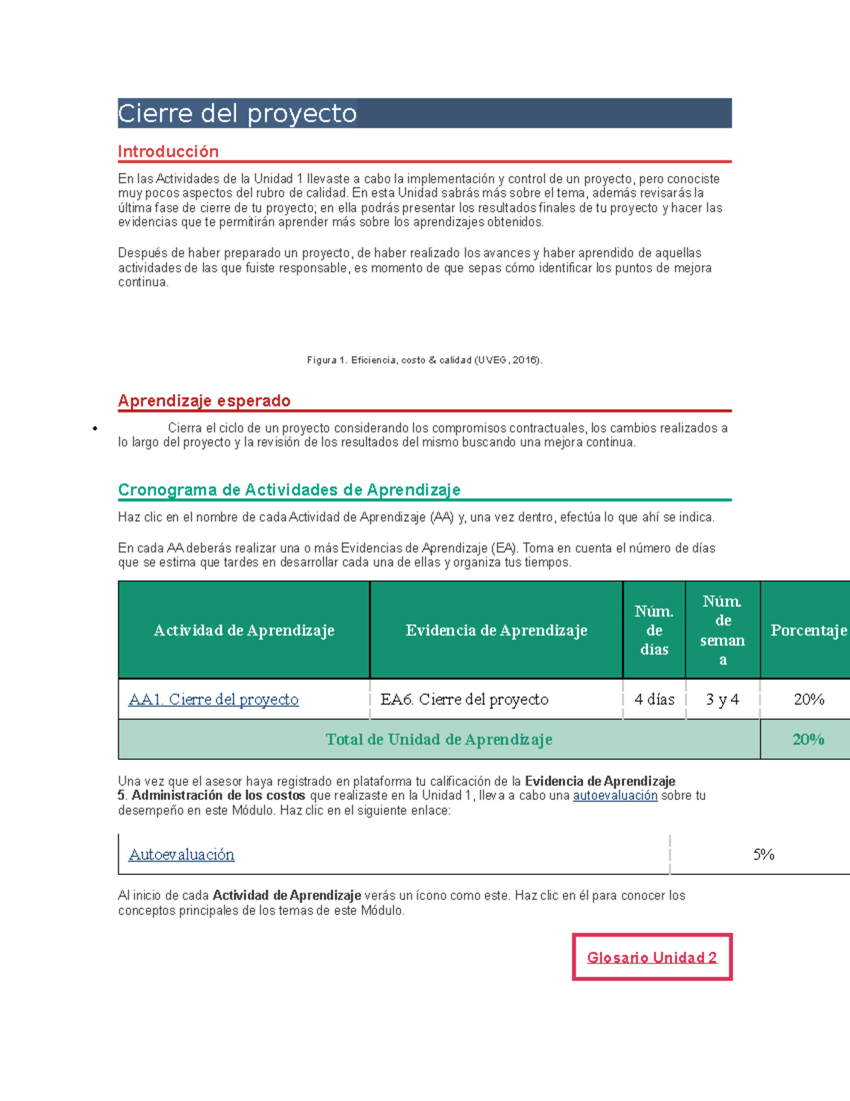 Cierre del proyecto -Modulo III - Cierre del proyecto Introducción En ...