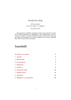 Formler El och våg Skriv UT 1 - Våg ≡ Störning som fortplantar energi ...