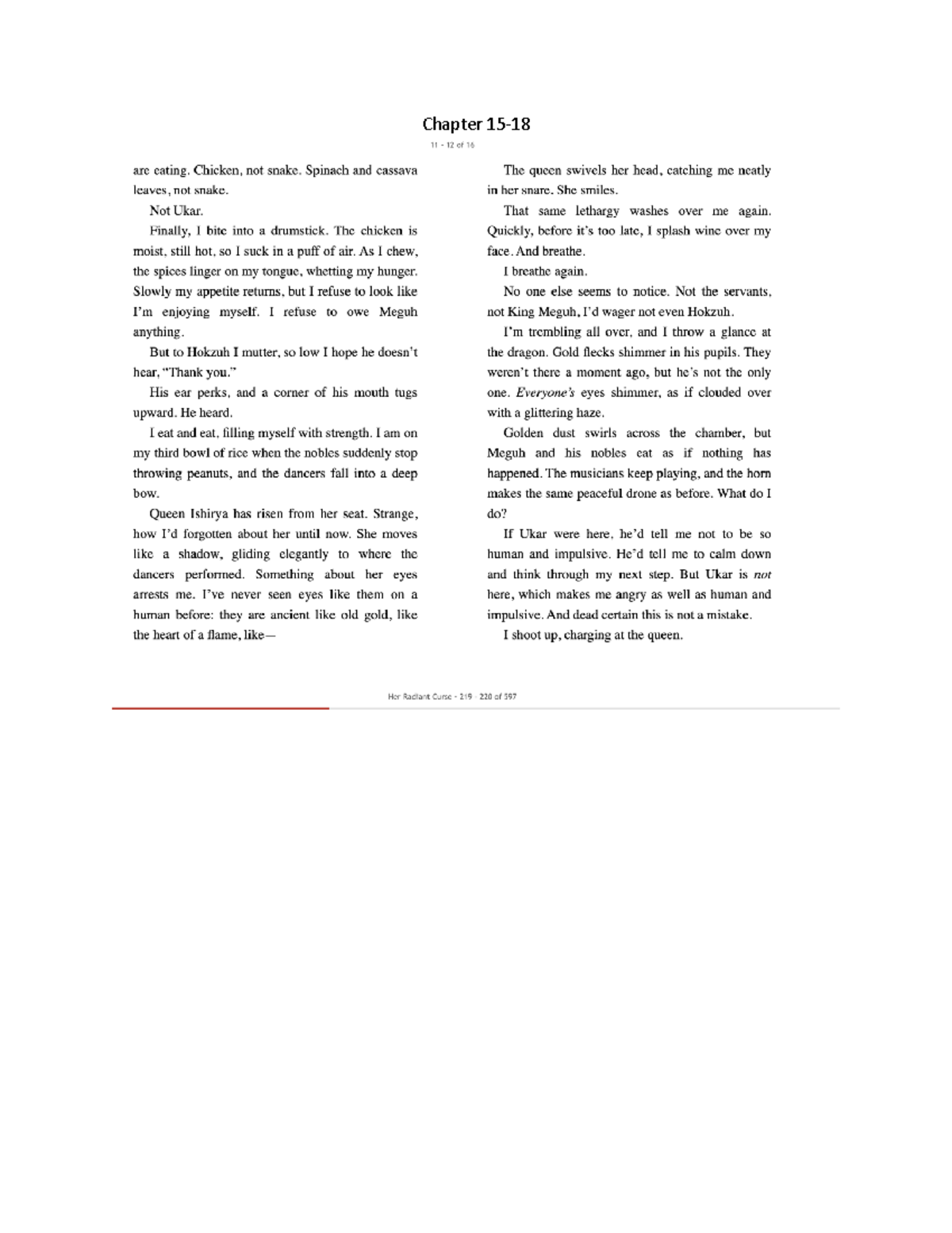 Chapter 15-18 - ELA practice worksheet - Chapter 15- - Studocu