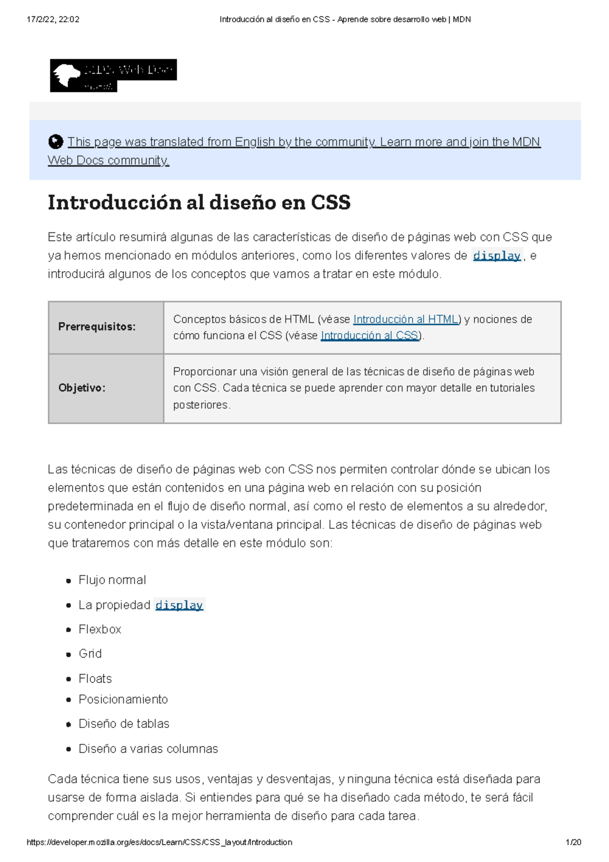 Introducción al diseño en CSS - Aprende sobre desarrollo web MDN - This ...