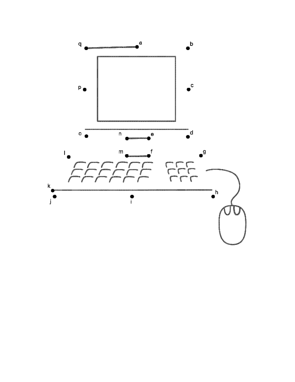 Ejercicios para desarrollar compu - q C p d n o m I h k i j COLOR Retro ...