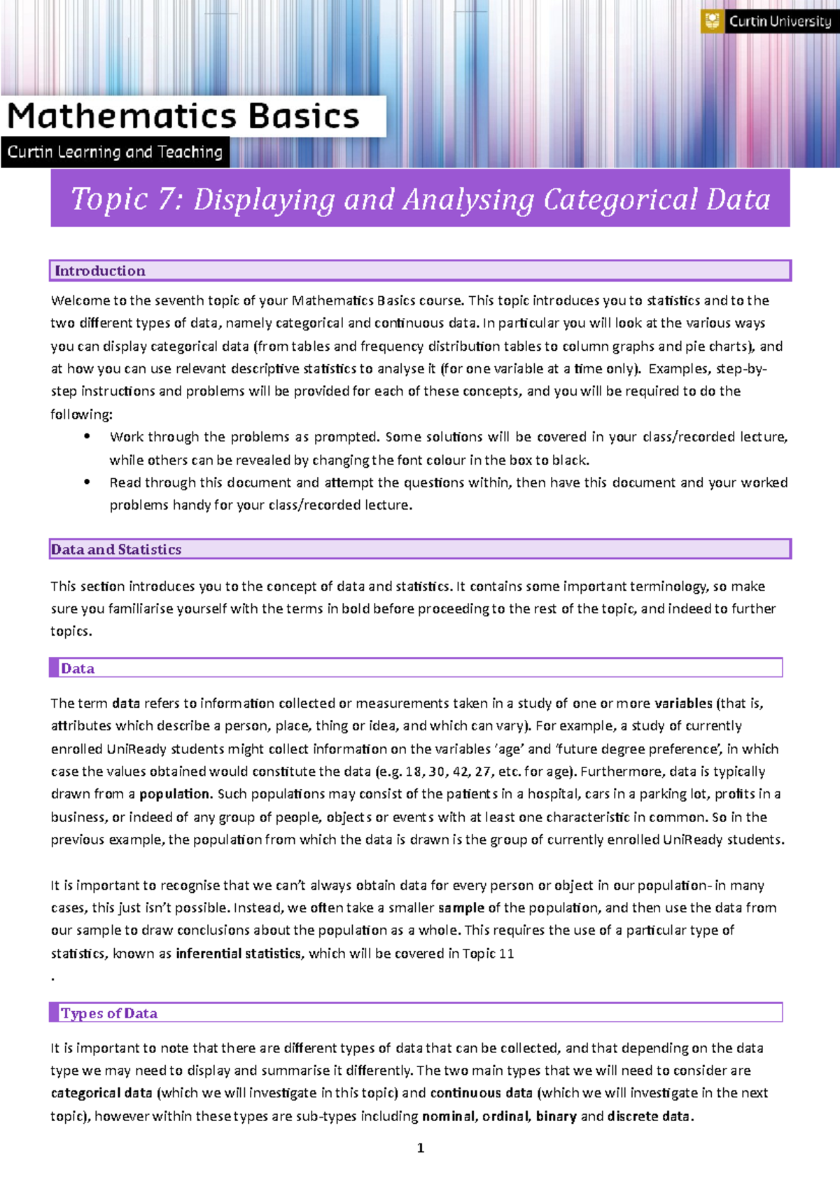 MATH- Mathematics Basic Topic 7 - Lecture notes.docx - Topic 7 ...