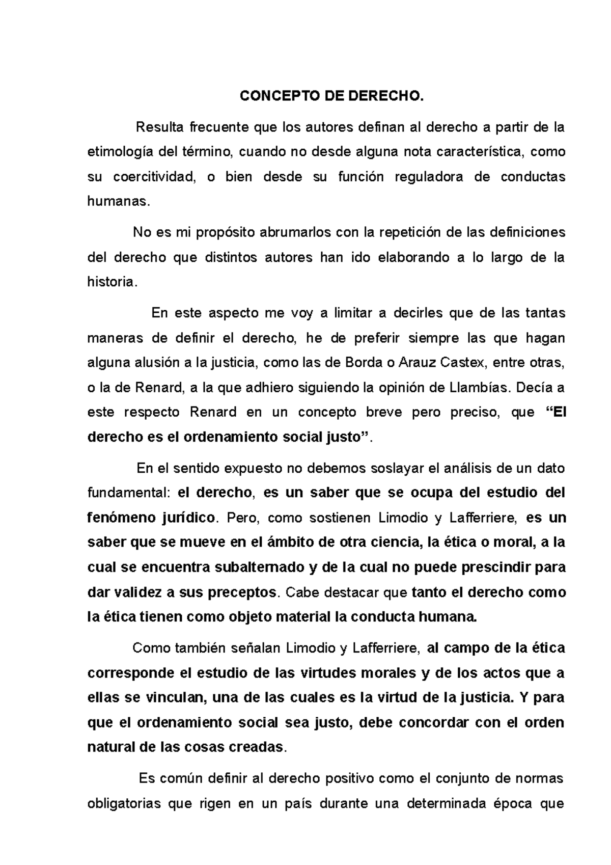 Abuso Budano Clase derechos subjetivos y abuso del derecho docx - CONCEPTO DE DERECHO. Resulta ...