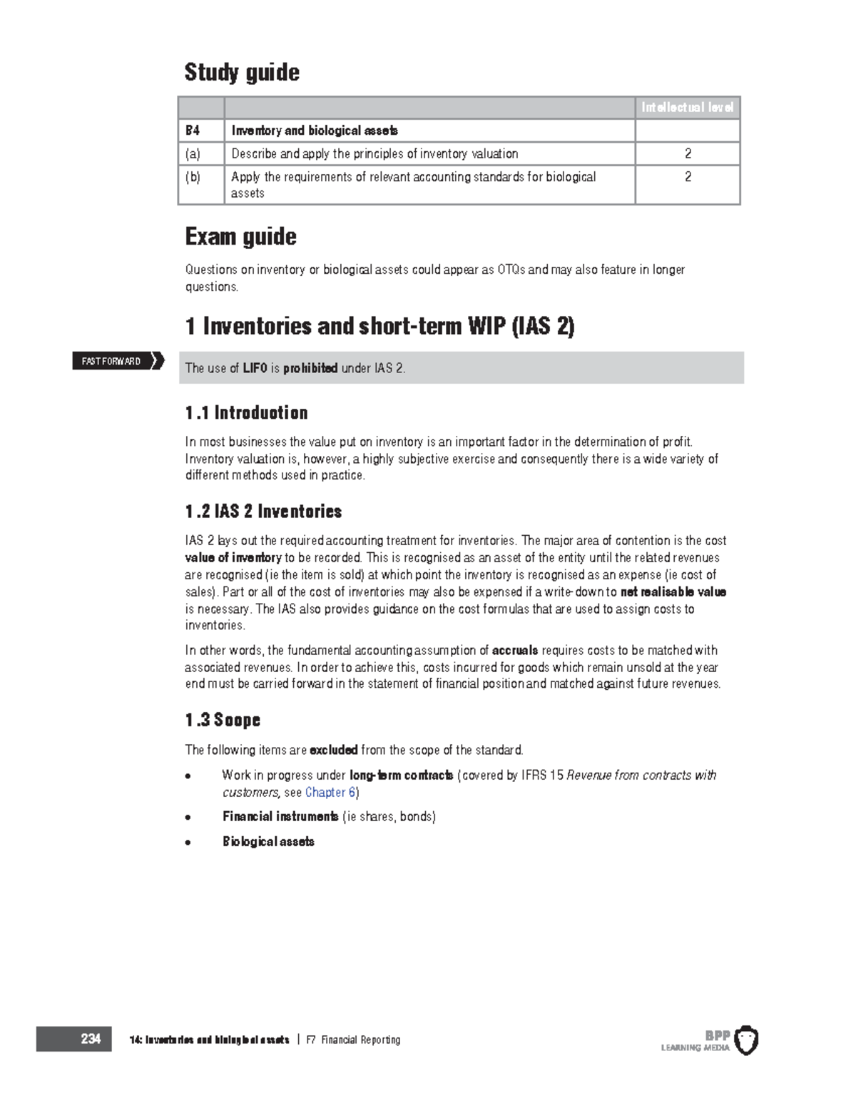 Study materials for lectures - 234 14: Inventories and biological ...