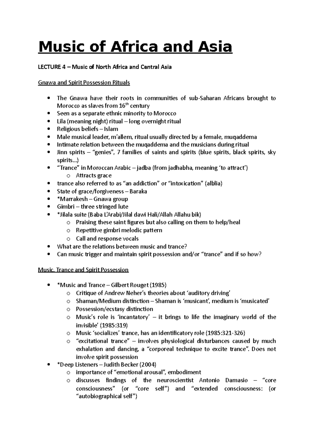 Lecture 4 - Music of North Africa and Central Asia - Music of Africa ...