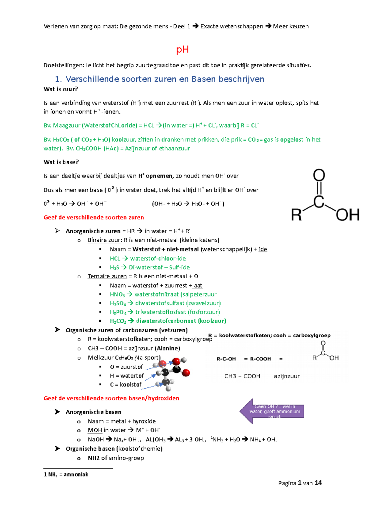 Samenvatting De gezonde mens - Deel 1 Exact wetenschap - pH ... Samenvatting De gezonde mens - Deel 1 Exact wetenschap - pH ...