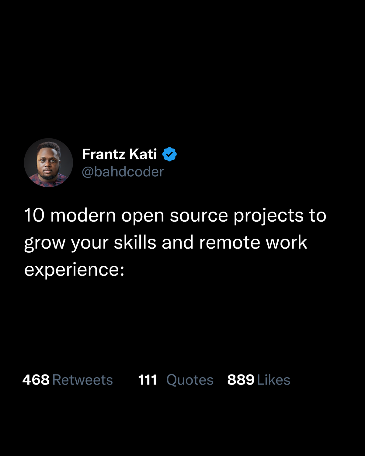 10 Open Source Projects To Grow Your Skills - @bahdcoder 10 modern open ...