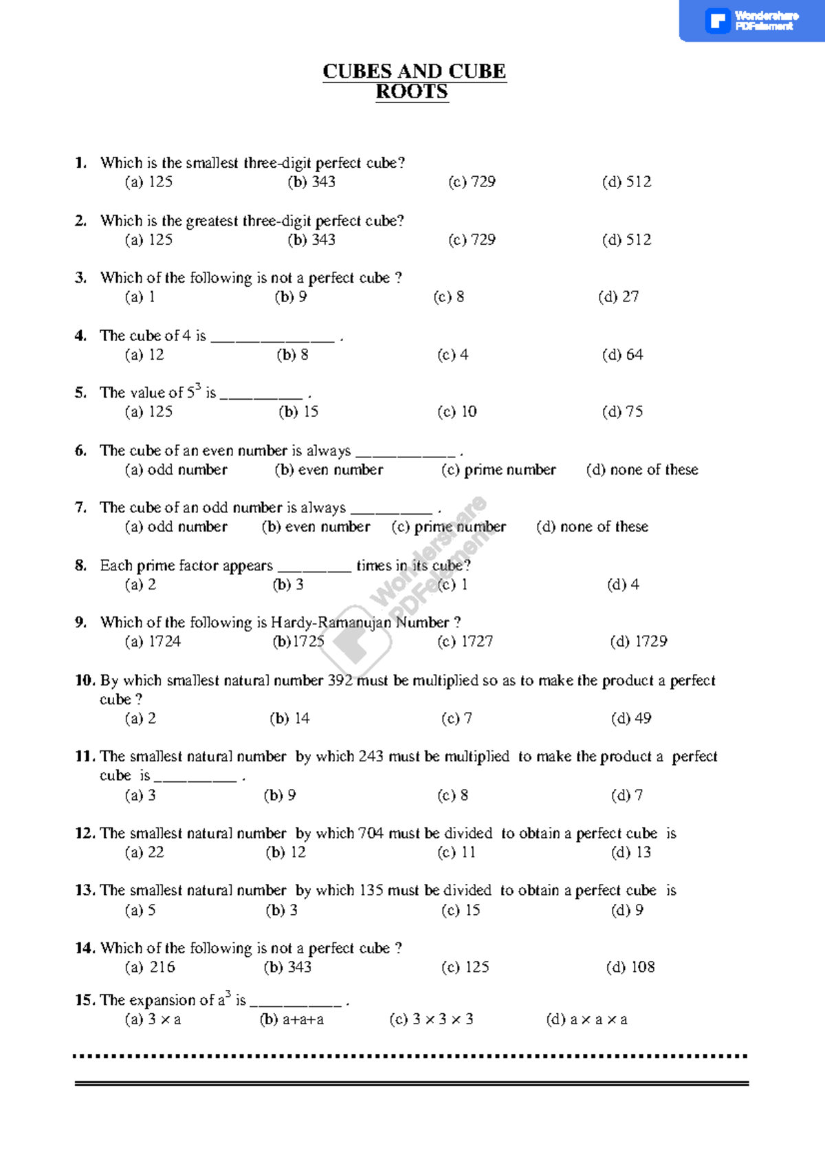 Cubes And Cube Roots 8th Class Maths Cubes And Cube Roots Which Is