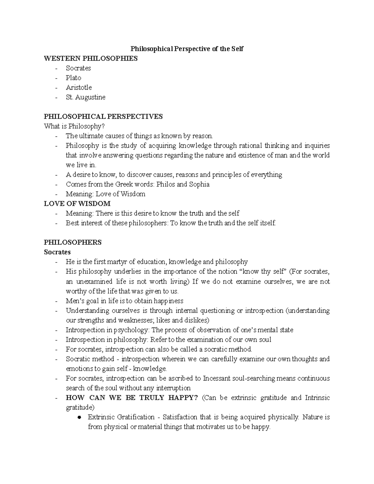 Philosophical Perspectives - Augustine PHILOSOPHICAL PERSPECTIVES What ...