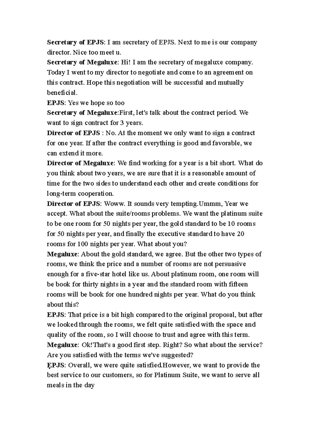 Speaking - Secretary of EPJS: I am secretary of EPJS. Next to me is our ...