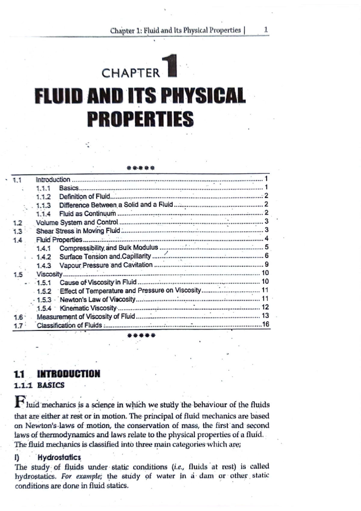 Fluid chap1 - Ch1 - Chapter 1: Fluid and Its Physical Properties 1 ...