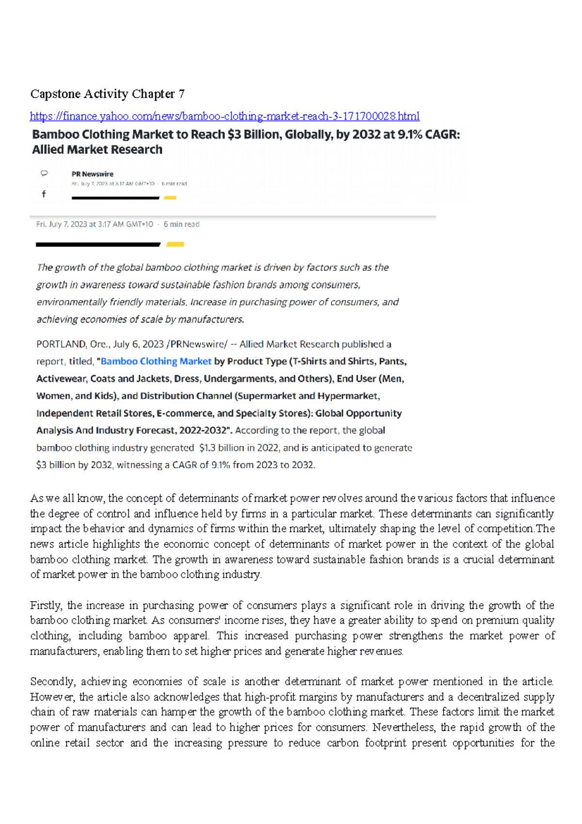 Capstone Activity 3 - ECON1101 - UNSW Sydney - Studocu