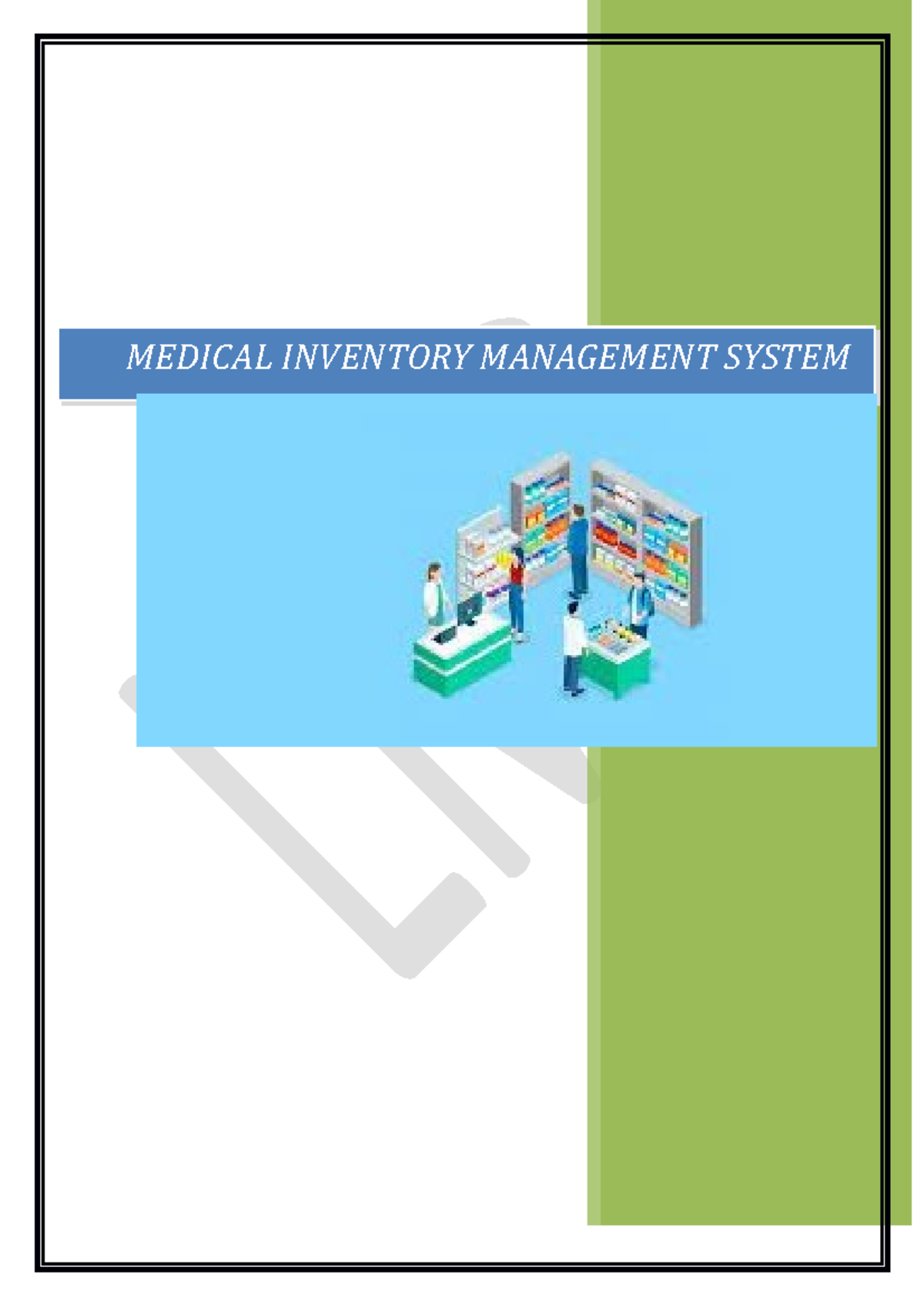 Subanesh - MINI PROJECT ABSTRACT - MEDICAL INVENTORY MANAGEMENT SYSTEM ...