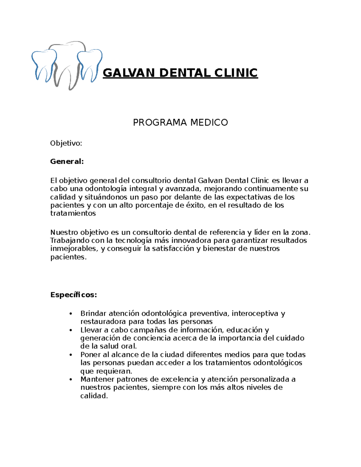 Programa medico - que se puede realizar en un consultorio dental ...
