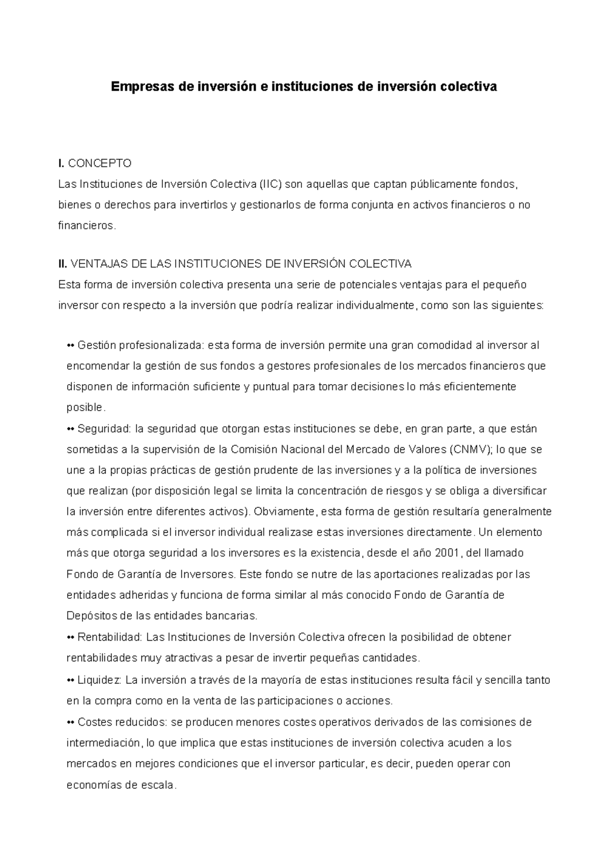 Empresas de inversi¢n e instituciones de inversi¢n colectiva - CONCEPTO ...