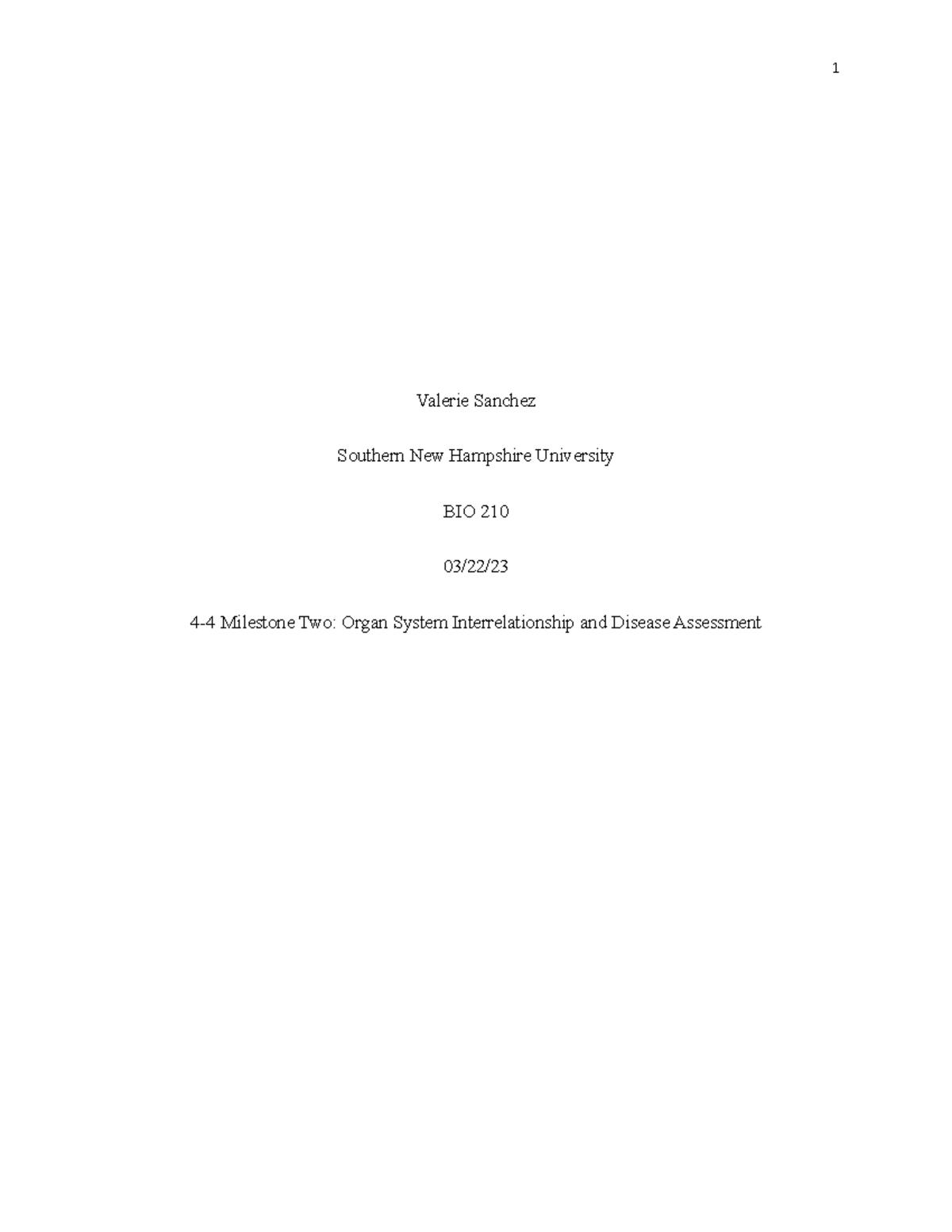 Organ System Interrelationship and Disease Assessment - Both the ...